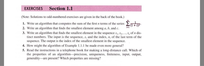 Solved EXERCISES Section 1.1 (Note: Solutions to | Chegg.com