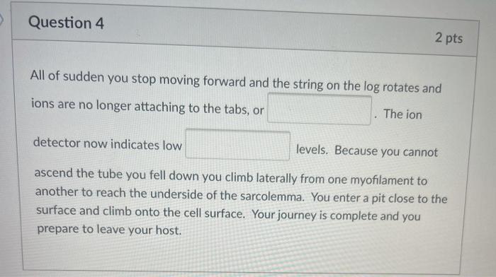 Solved Question 4 2 pts All of sudden you stop moving | Chegg.com