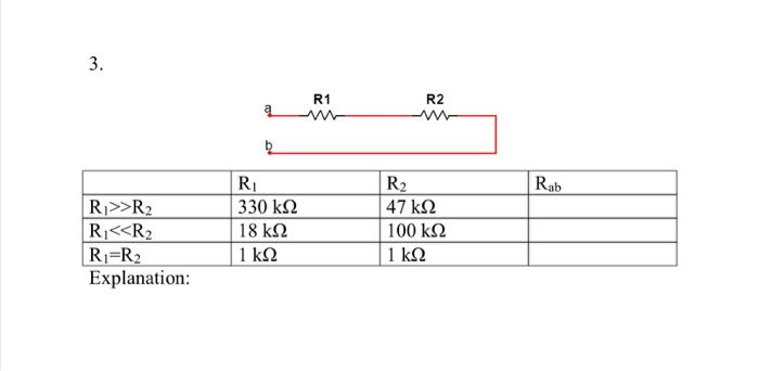 Solved 3. R1 R2 a 요 Rab R>>R2 R