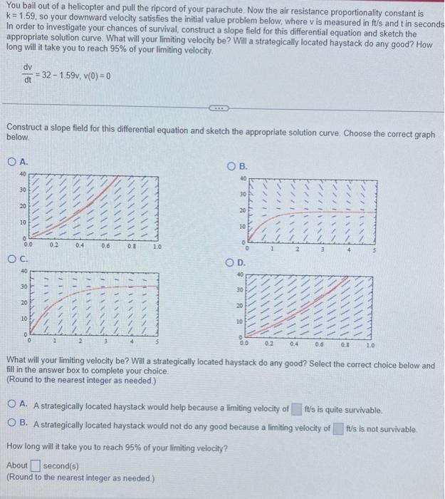 Solved You bail out of a helicopter and pull the ripcord of | Chegg.com
