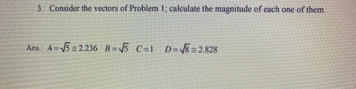 Solved 1. Write the following vectors in unit vector | Chegg.com