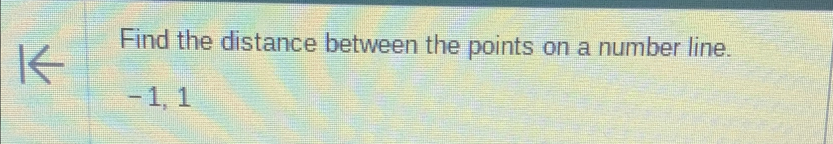 Solved Find the distance between the points on a number | Chegg.com