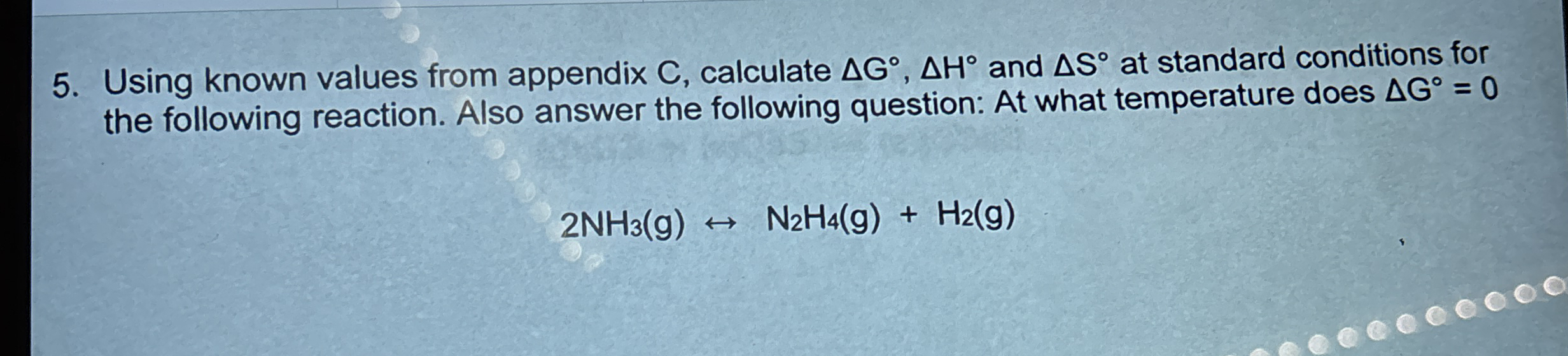 Using known values from appendix C, ﻿calculate | Chegg.com