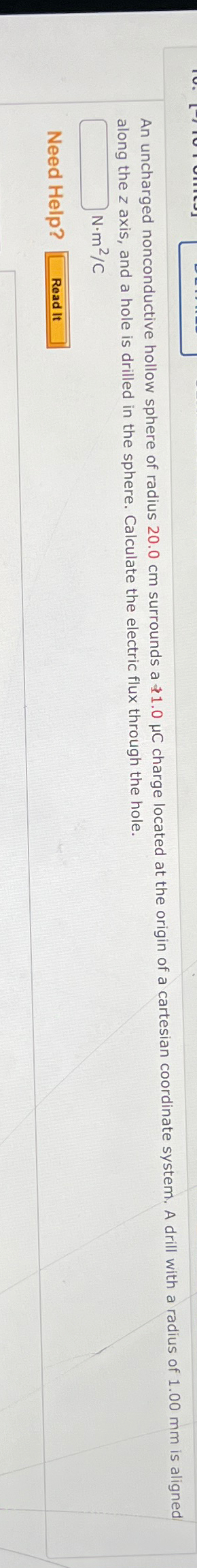 Solved along the z ﻿axis, and a hole is drilled in the | Chegg.com