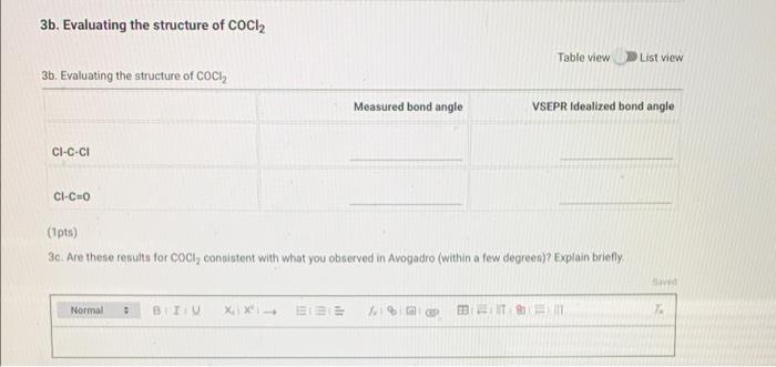 Solved 3a. Drawing the structure of CoCl2 Table view List | Chegg.com