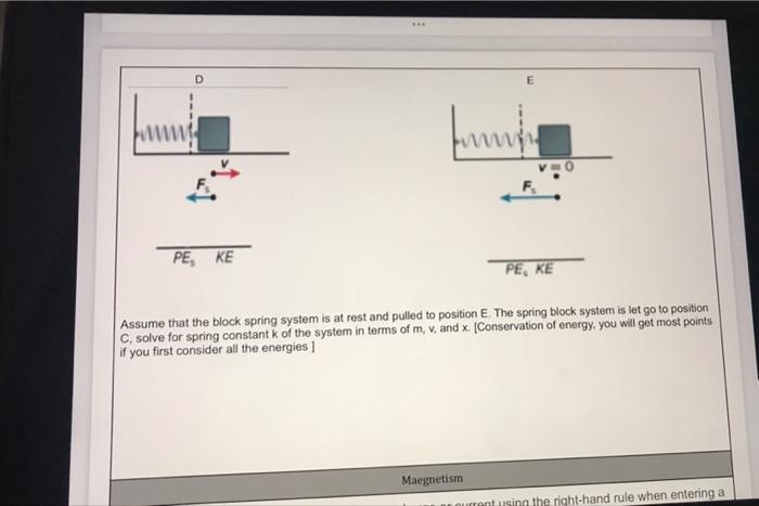 Solved Conservation of Energy Create a PE and KE bar graph | Chegg.com