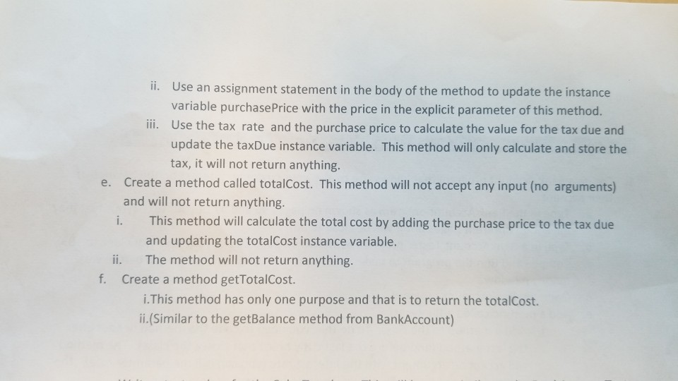 2. Create a new class that calculates the sales tax | Chegg.com
