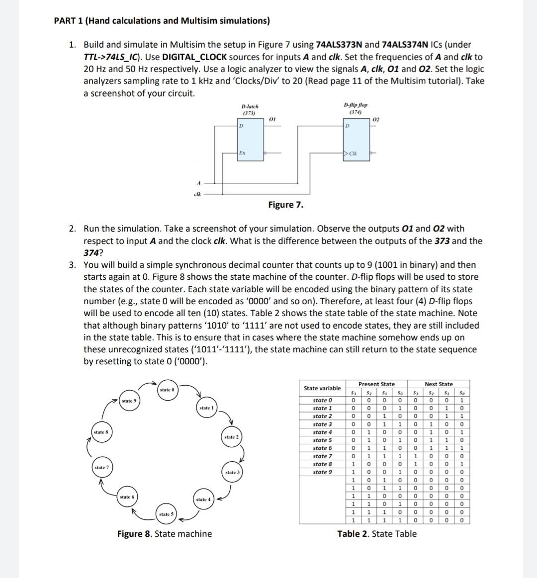 Solved PART 1 (Hand calculations and Multisim simulations) | Chegg.com
