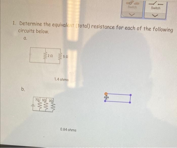 Solved 1. Determine the equivalent (total) resistance for | Chegg.com