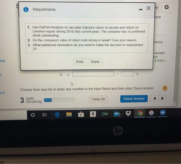 Solved 0 Requirements Iyear 1. Use DuPont Analysis to | Chegg.com