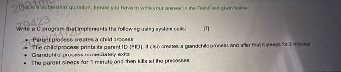 Solved 20/2 is a subjective question, hance you have to | Chegg.com