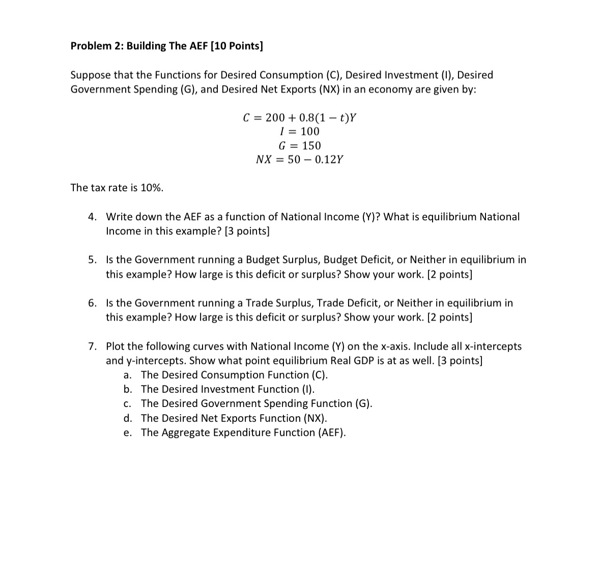 Solved Problem 2: Building The AEF [10 ﻿Points]Suppose that | Chegg.com