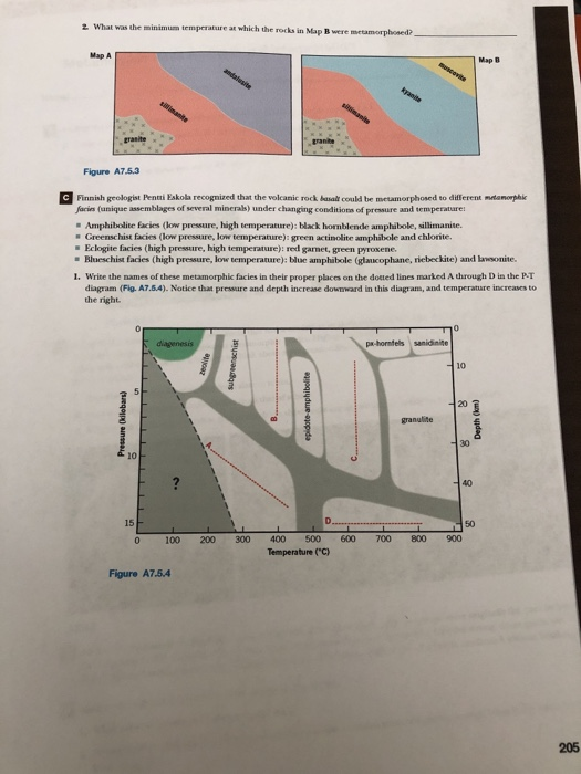 Solved Activity 7.5 Metamorphic Grades and Facies Name: | Chegg.com