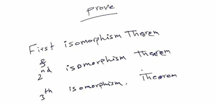 Solved First isomorphism Theorem isomorphism Thearem prove & | Chegg.com