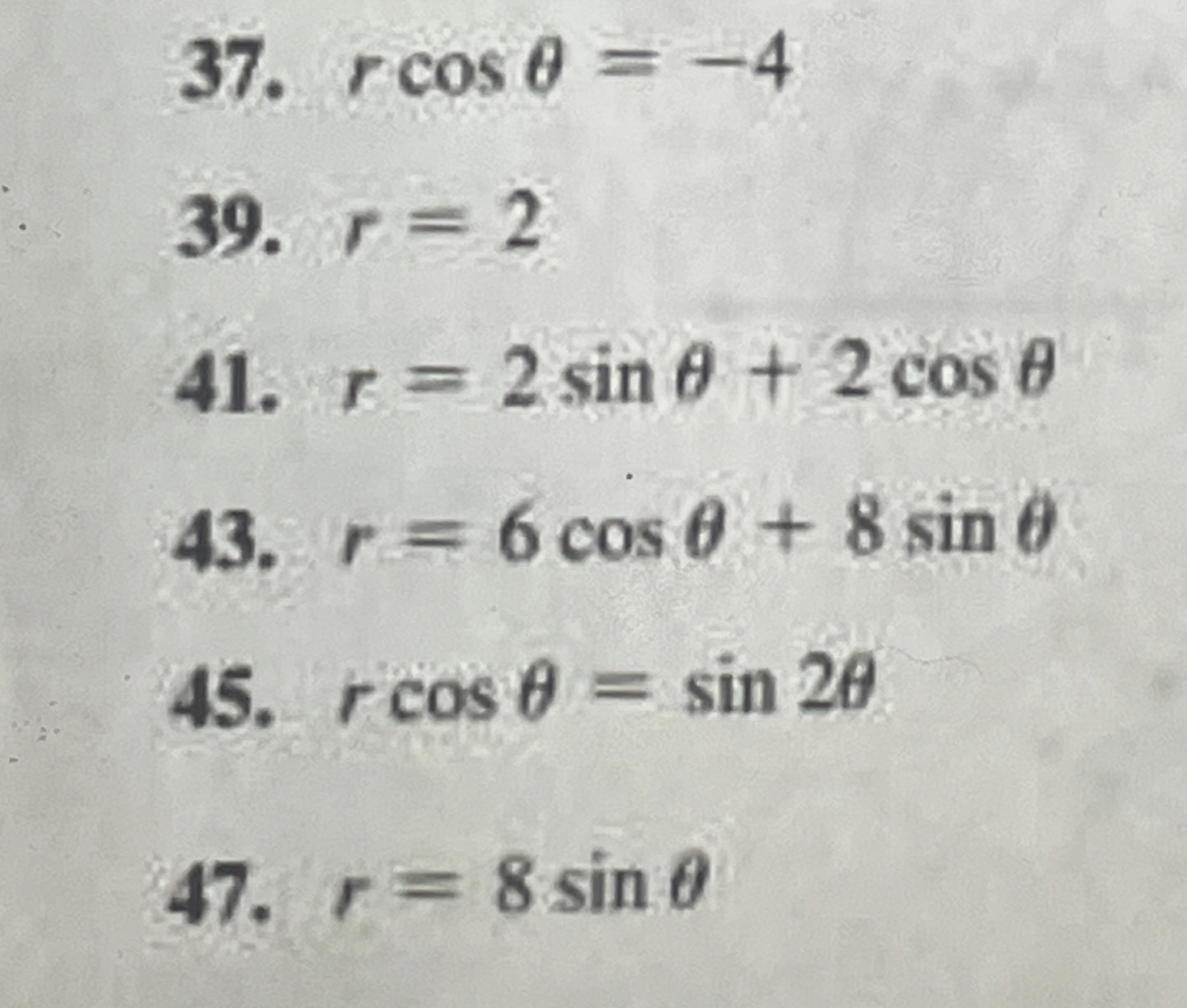 Solved Convert the equations to cartesian coordinates And | Chegg.com