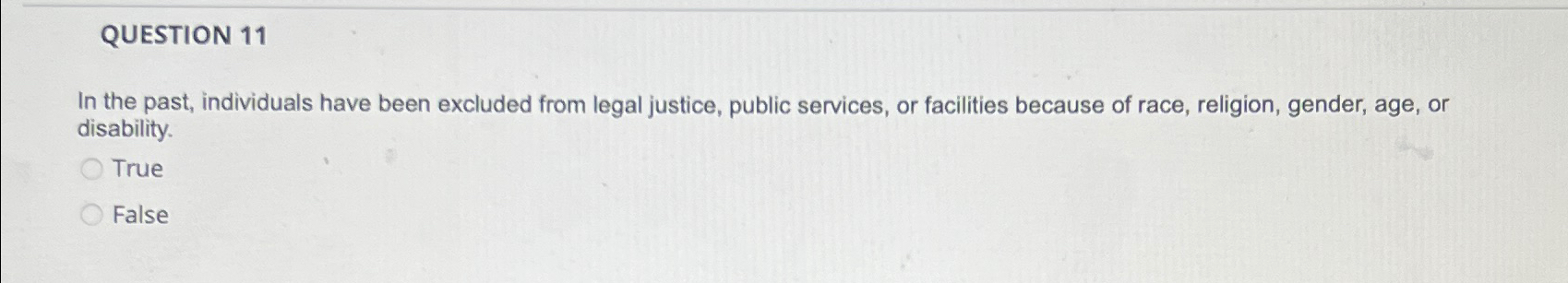 Solved Question 11in The Past Individuals Have Been 