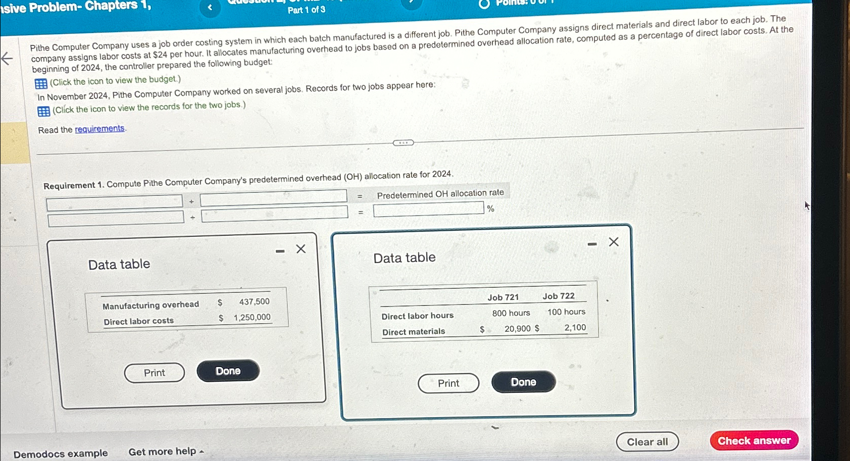 Solved Isive Problem- ﻿Chapters 1,Pat 1 ﻿of 3Pithe Computer | Chegg.com
