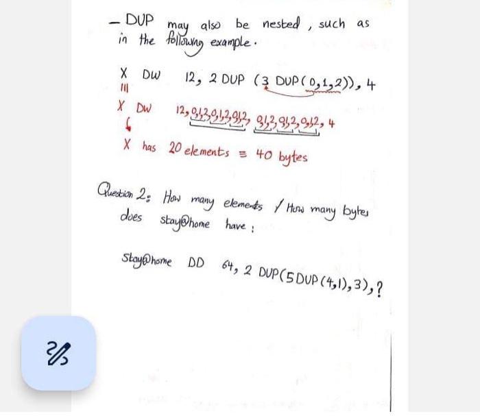 DUP operater. DUP (duplicate) can be used to define | Chegg.com