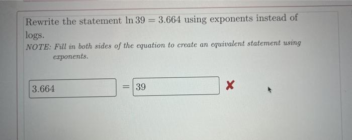 Solved Rewrite the statement log 5 = 0.699 using exponents | Chegg.com