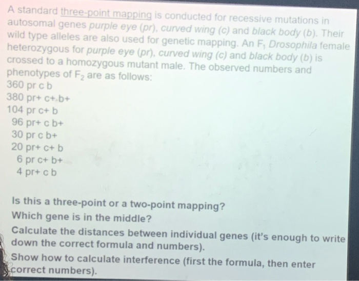 Solved A standard three-point mapping is conducted for | Chegg.com