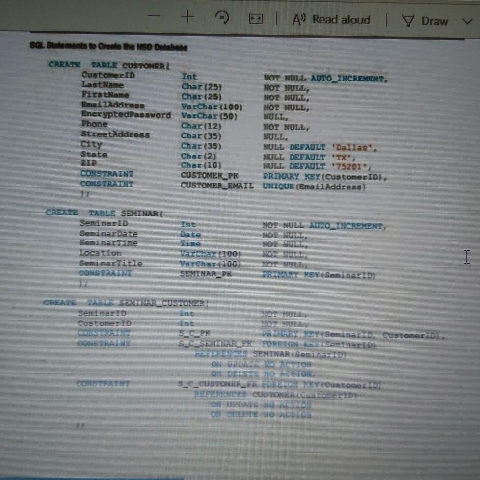 Solved + | A Read aloud Draw SOL Statements to Create the | Chegg.com