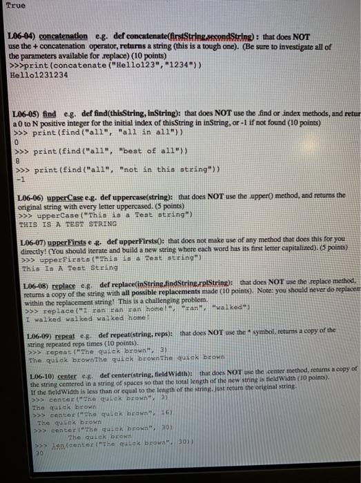 Solved Python String Codehow Do You Write This Code With