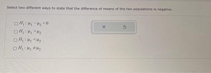 Solved Select two different ways to state that the | Chegg.com