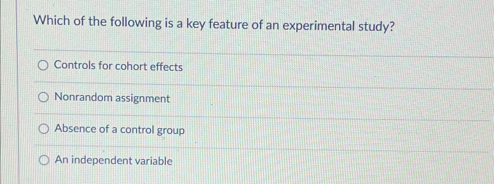 Solved Which of the following is a key feature of an | Chegg.com