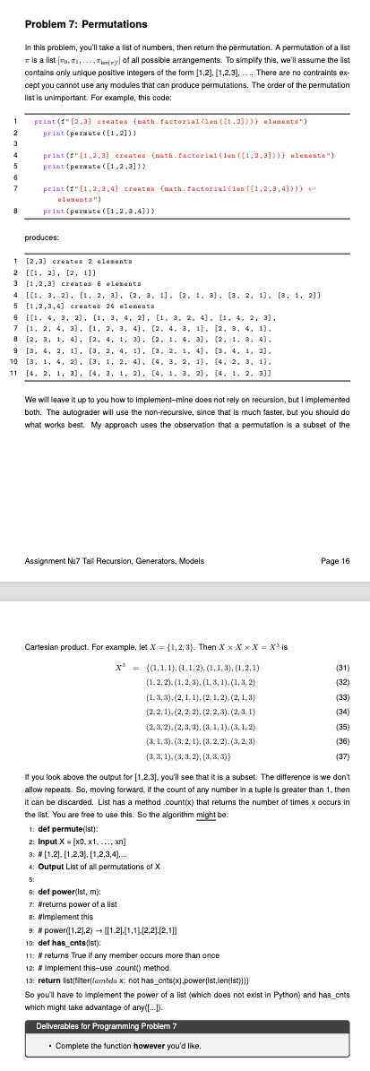 Solved Problem 7: PermutationsIn this problem, you'll take a | Chegg.com