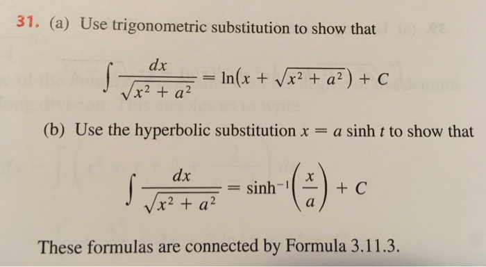 Solved 31. (a) Use trigonometric substitution to show that | Chegg.com