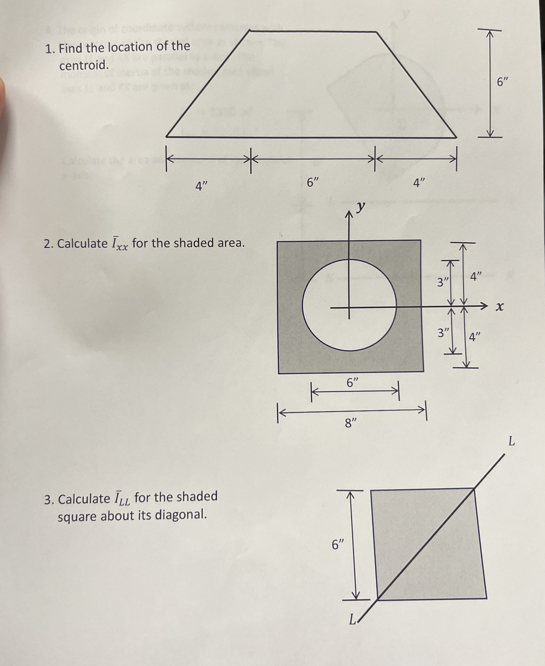 Solved Find the location centroid.Calculate ?bar (I)× ﻿for | Chegg.com