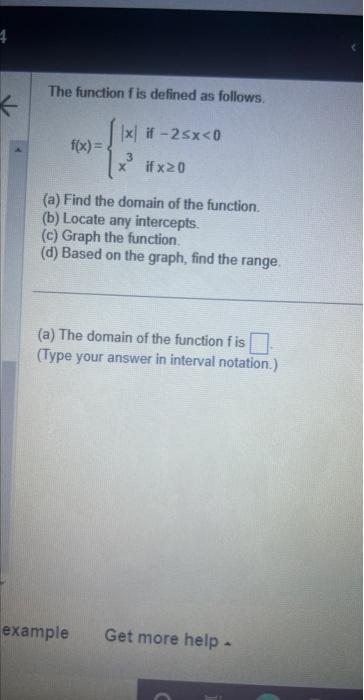 Solved The function f is defined as follows. f(x)={∣x∣x3 if | Chegg.com