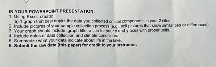 Solved IN YOUR POWERPOINT PRESENTATION: 1. Using Excel, | Chegg.com