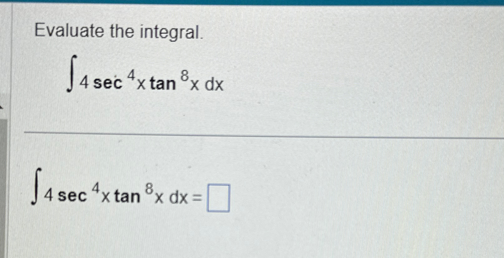 Solved Evaluate the | Chegg.com