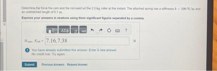 Solved The smooth surface of the vertical cam is defined in | Chegg.com