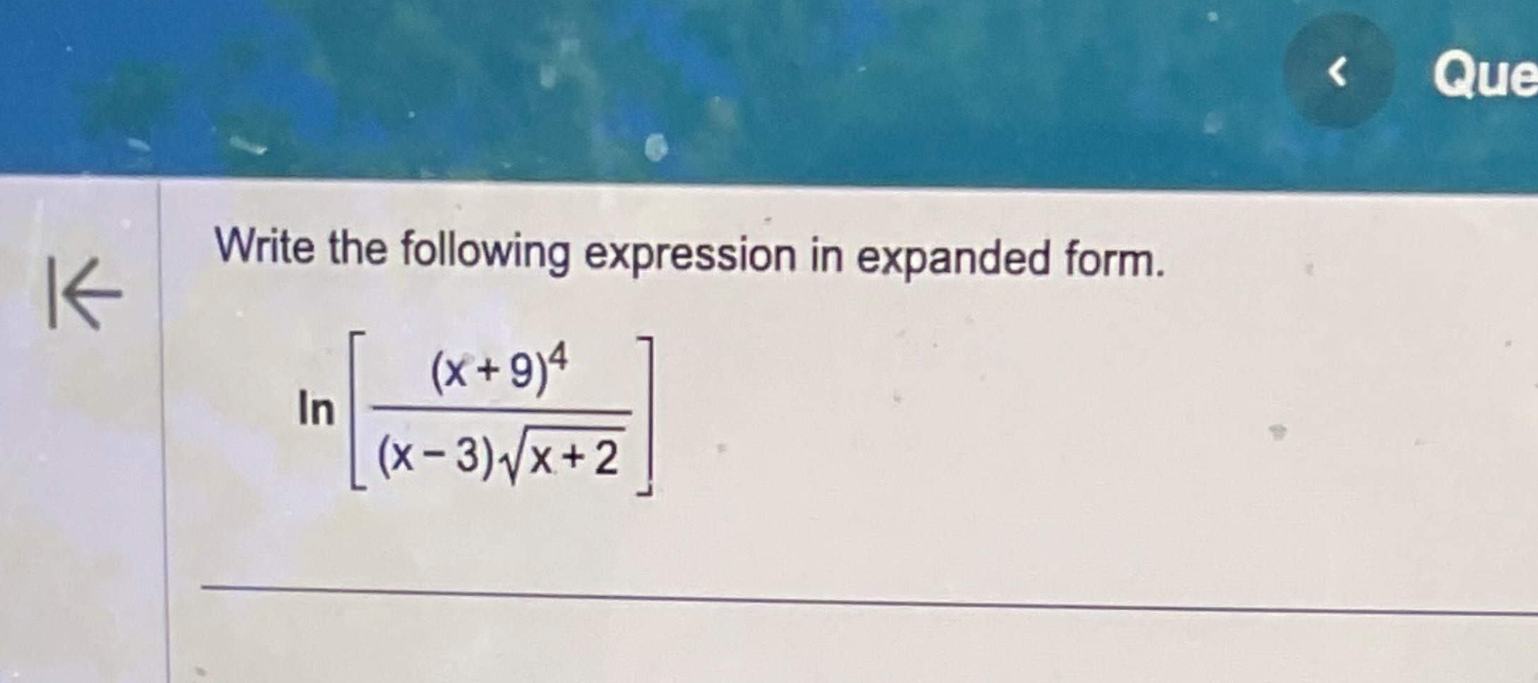 Solved Write the following expression in expanded | Chegg.com