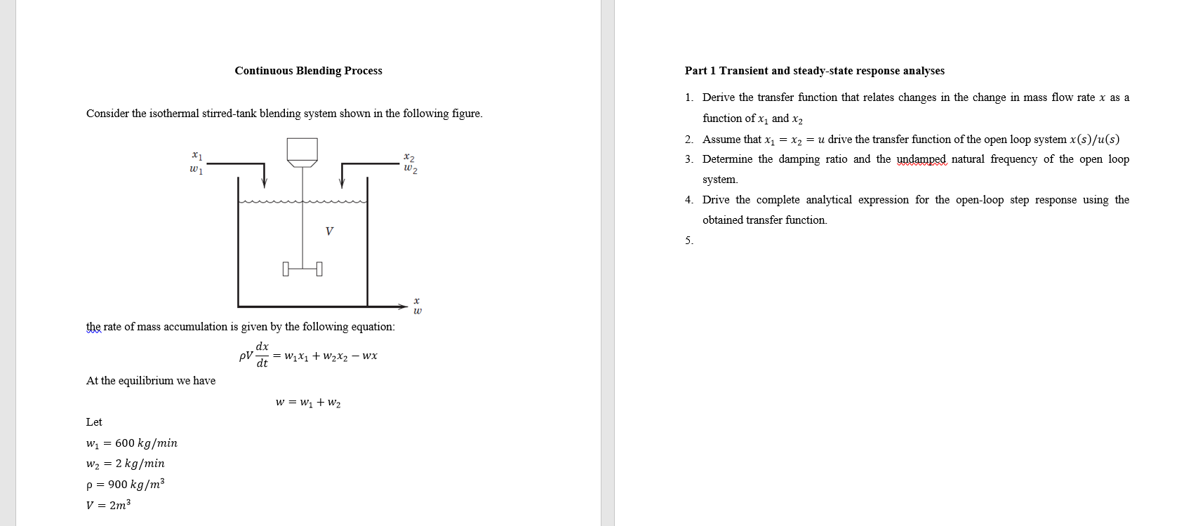 Solved Part 1 ﻿Transient and steady-state response | Chegg.com