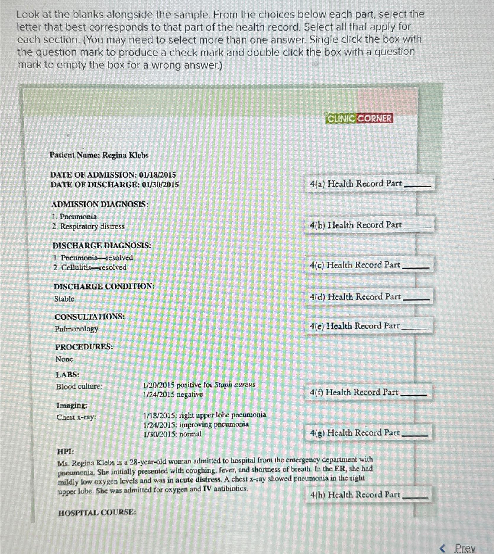 Solved Look at the blanks alongside the sample. From the | Chegg.com