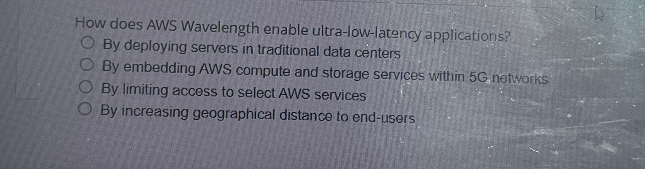 Solved How does AWS Wavelength enable ultra-low-latency | Chegg.com