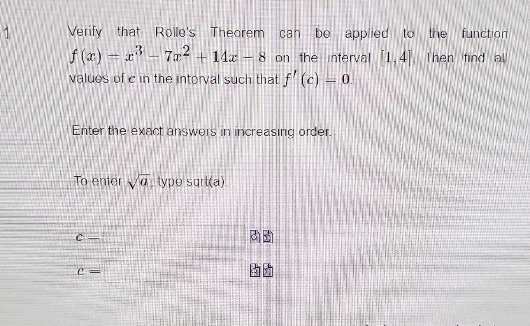 Solved Verify that Rolle's Theorem can be applied to the | Chegg.com