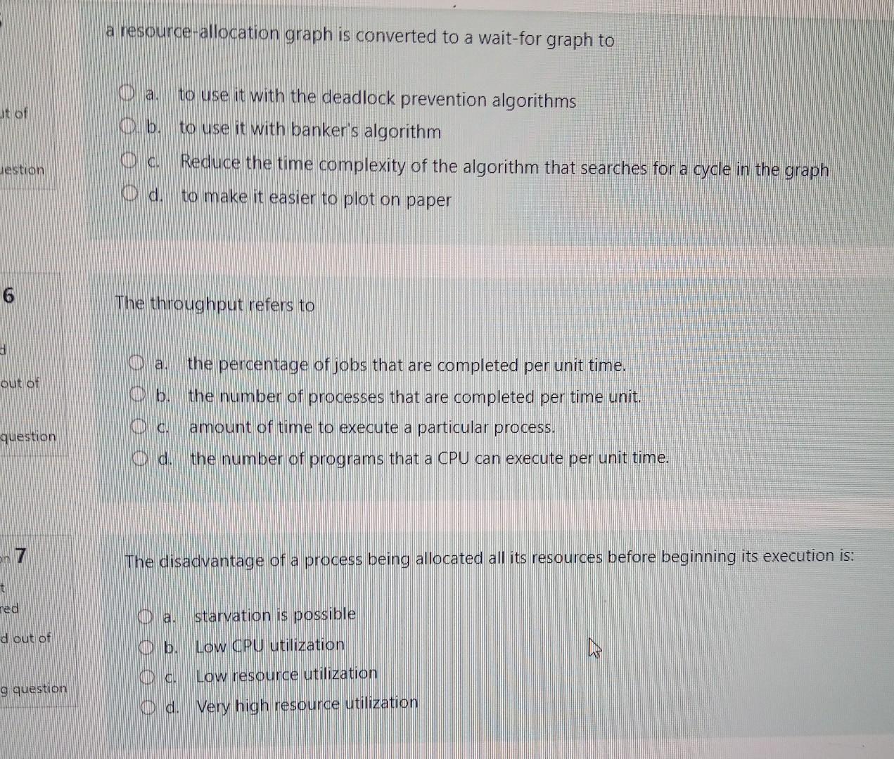 Solved a resource-allocation graph is converted to a | Chegg.com
