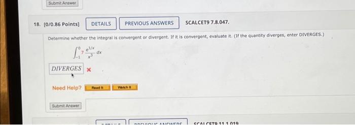 Solved Submit Answer 18. [0/0.86 Points] DETAILS Determine | Chegg.com