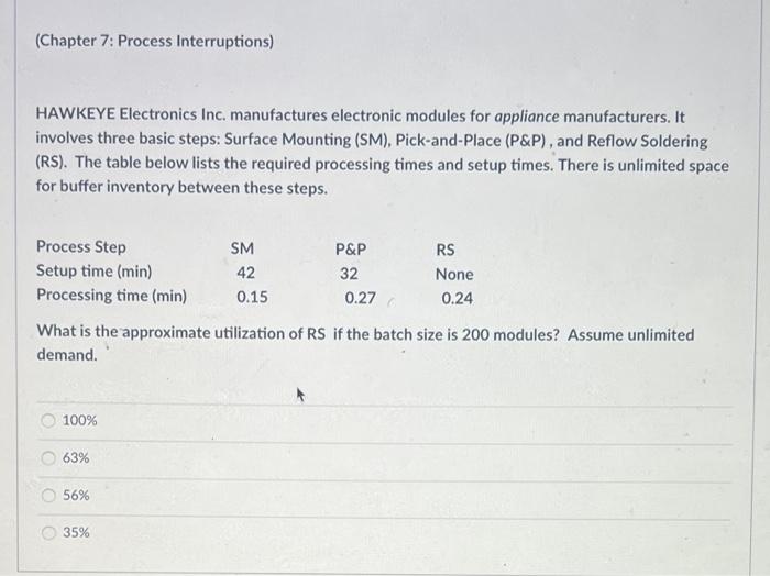 Solved (Chapter 7: Process Interruptions) HAWKEYE | Chegg.com