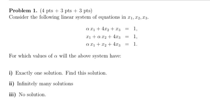 Solved Problem 1. (4 pts + 3 pts + 3 pts) Consider the | Chegg.com