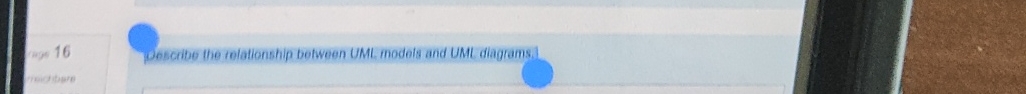 Solved Describe The Relationship Between Uml Models And Uml 1850