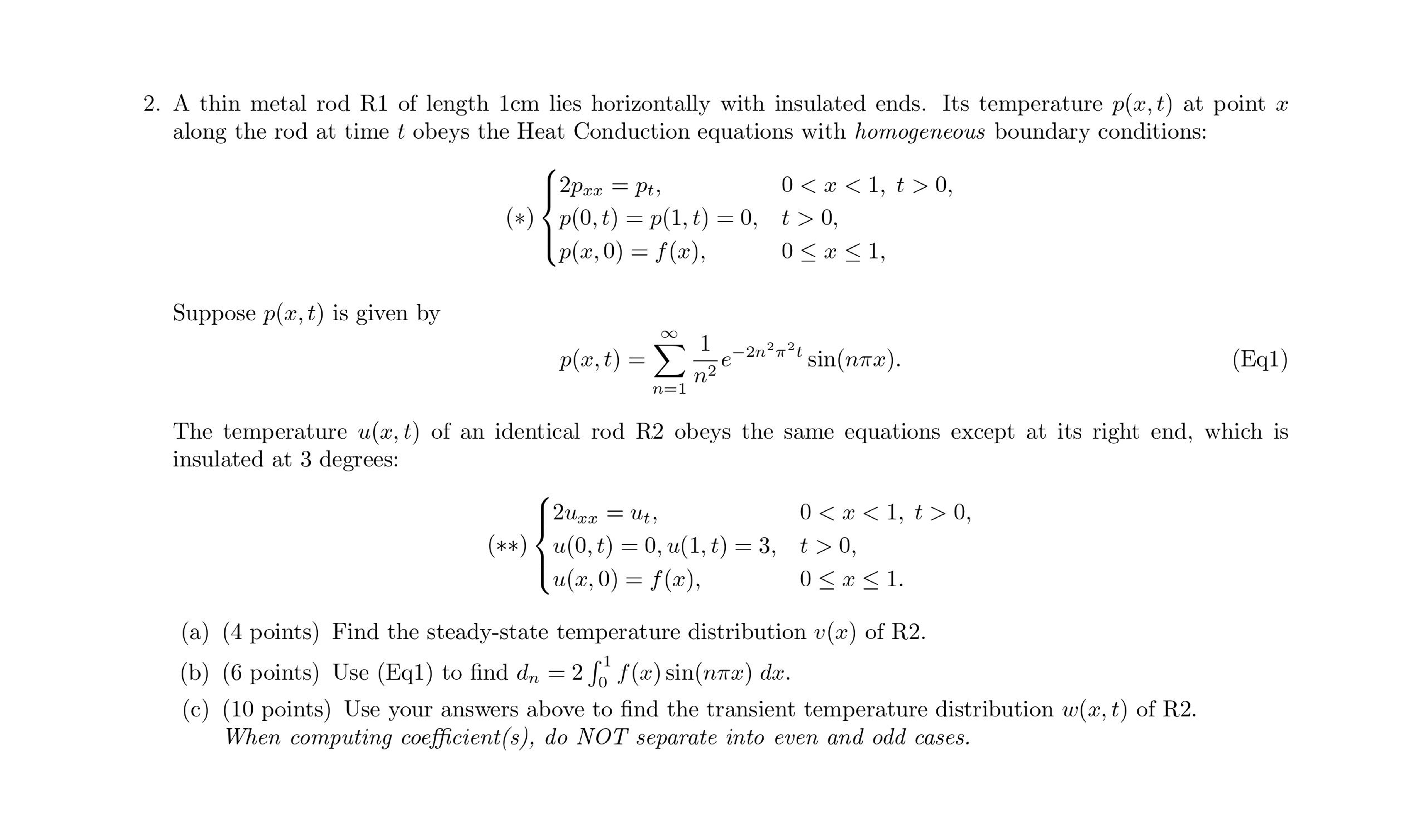 Solved A thin metal rod R1 ﻿of length 1cm ﻿lies horizontally | Chegg.com