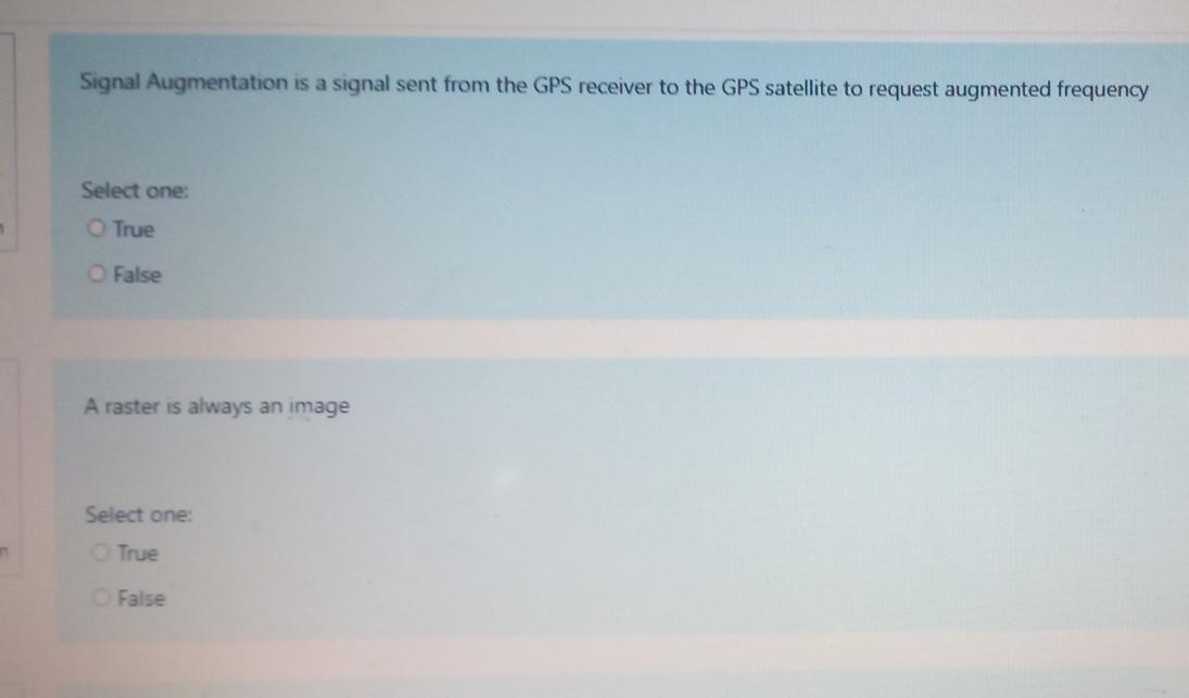 Solved Signal Augmentation is a signal sent from the GPS | Chegg.com
