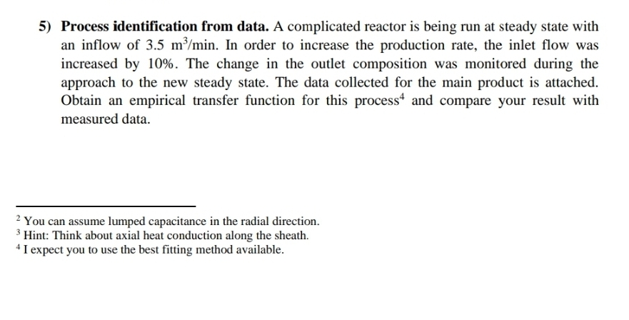 Solved Process identification from data. A complicated | Chegg.com