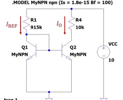 Solved A. Basic Current Source (Fig. 1) (40 pt) 1. Build the | Chegg.com