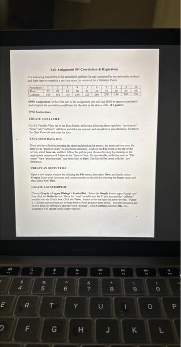 *res, lintrartienLab Assignment \#9: Correlation \& | Chegg.com